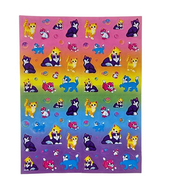 Lisa Frank | Other | Vintage Lisa Frank Sticker Sheet Cats Kittens ...